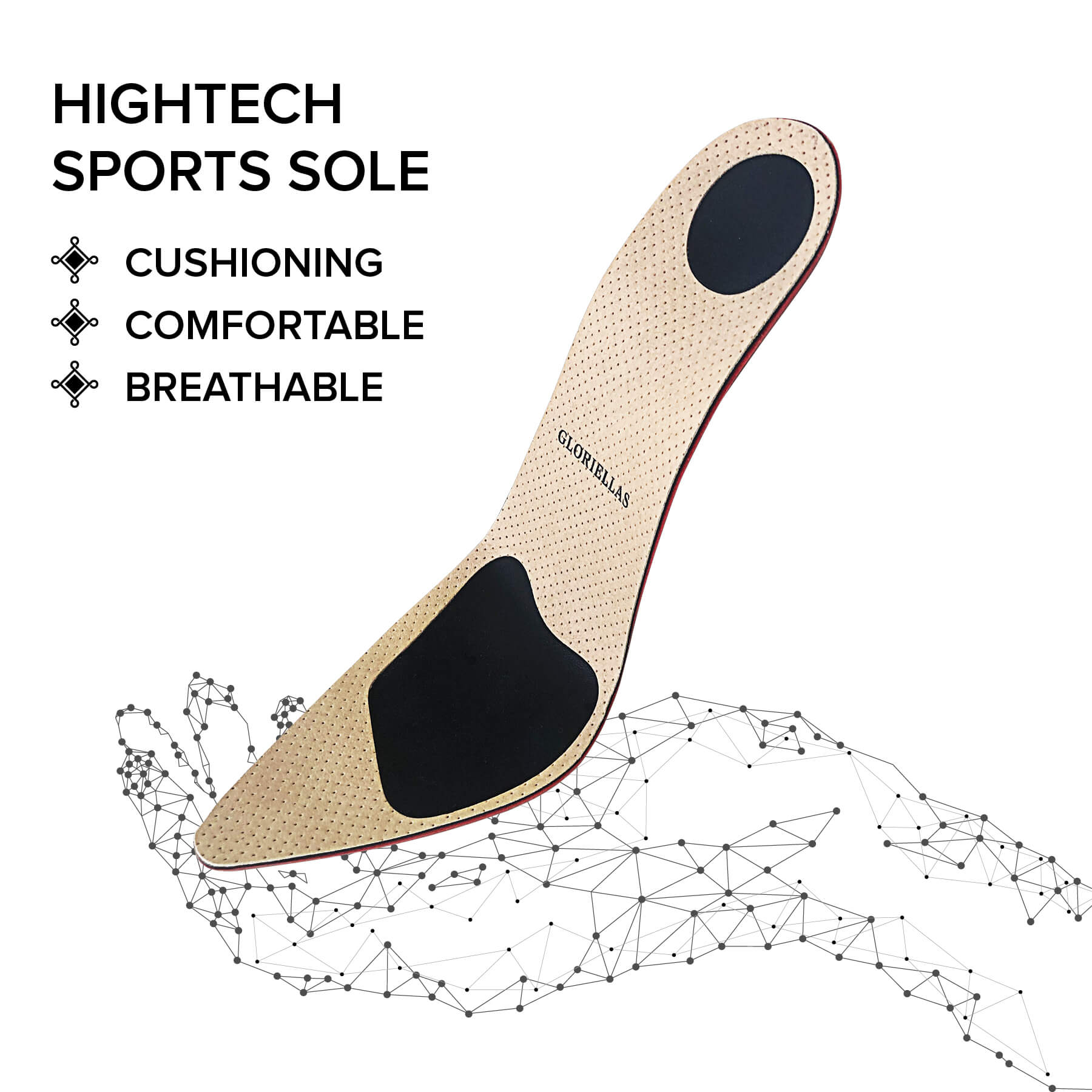 Comfortable high heel with high-tech